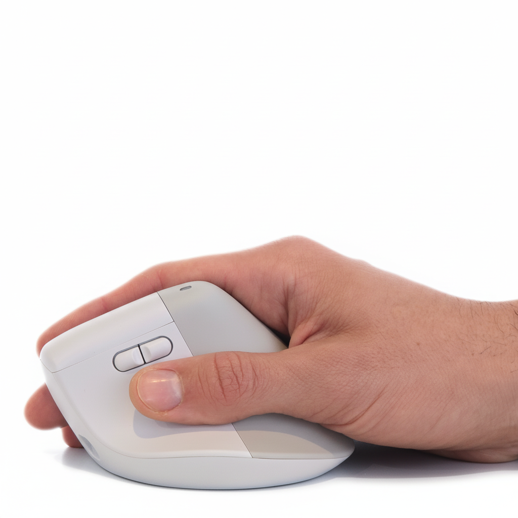 Elevate Vertical Ergonomic Mouse - White – No More Pain Ergonomics