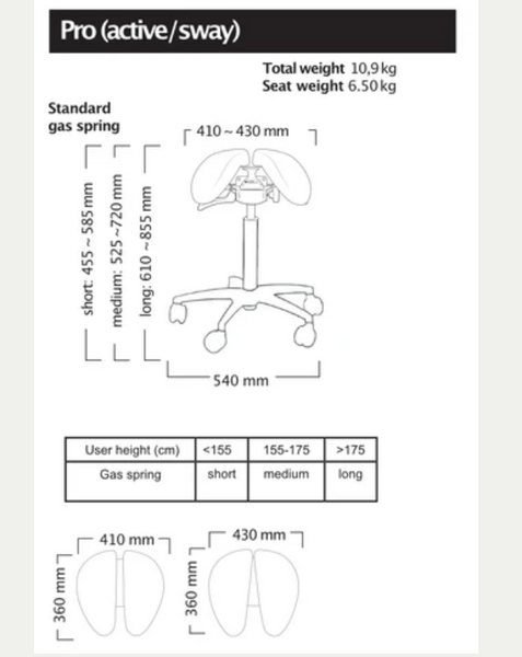 Salli Pro Saddle Chair - No More Pain Ergonomics